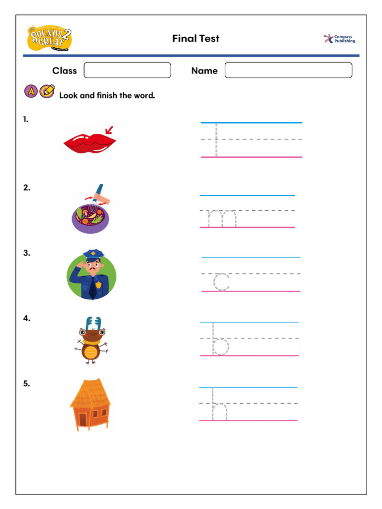 Sounds Great 2nd Edition Final Test | PDF