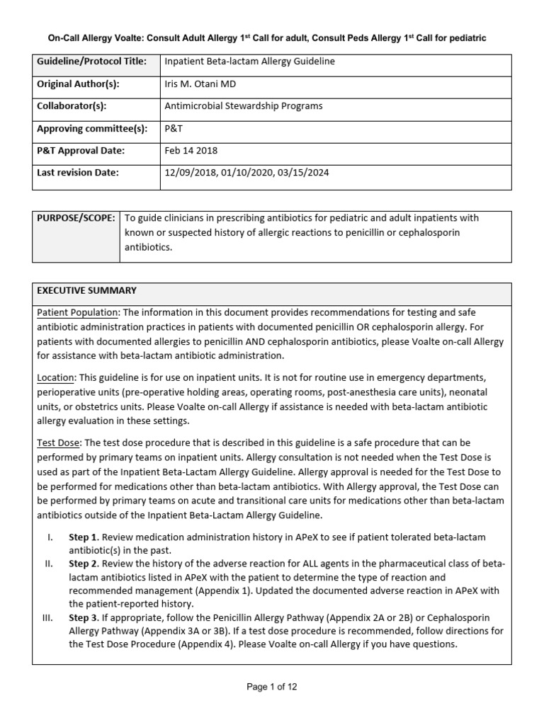 UCSF BL Pathway 2024.06.23 | PDF | Allergy | Penicillin