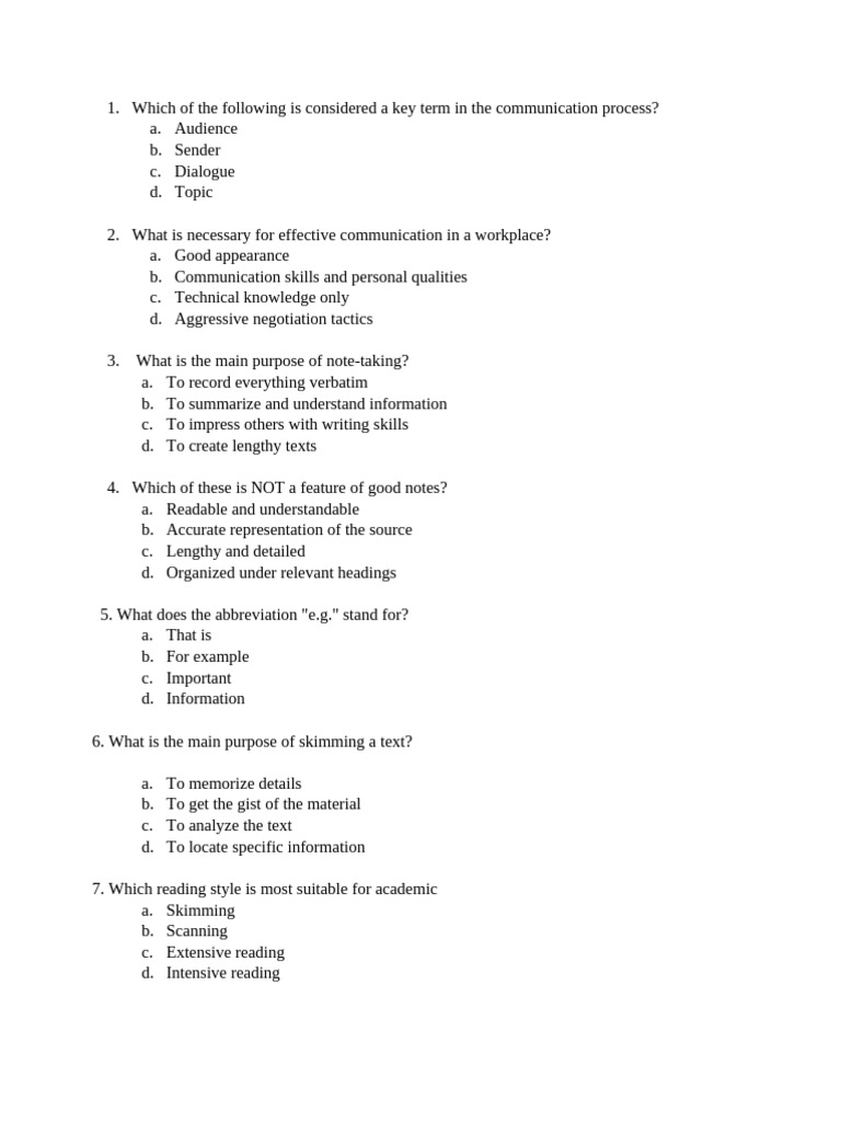 Sample Questions | PDF | Verb | Reading Comprehension