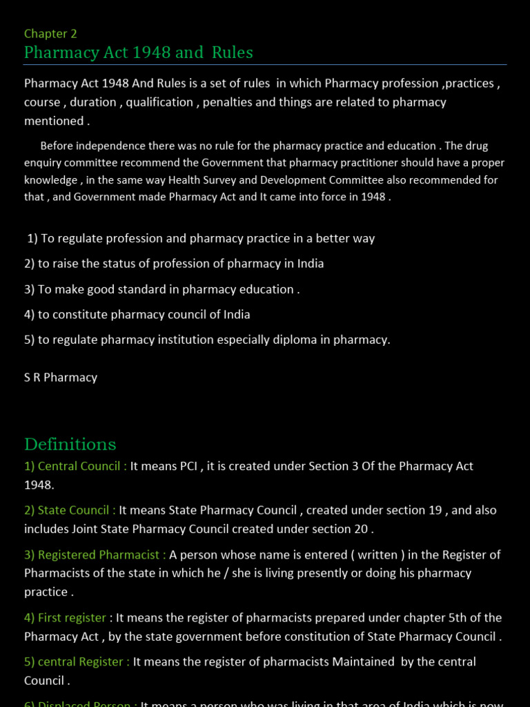 Chapter 2 Pharmacy Law and Ethics | PDF | Pharmacy | Pharmacist