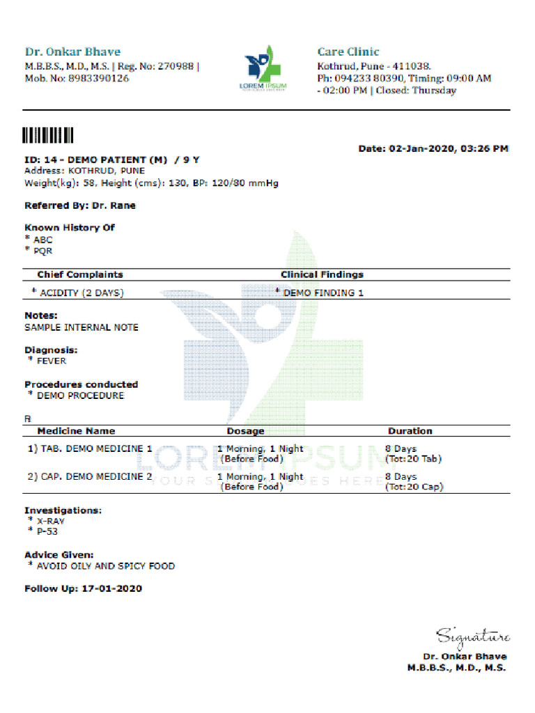 Myopd Sample RX Full Eng 2 | PDF