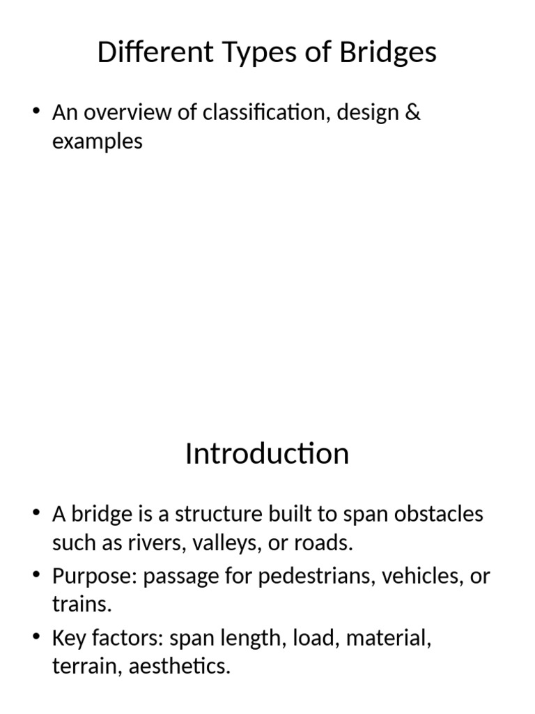 Types of Bridges in Civil Engineering | PDF | Bridge | Civil Engineering