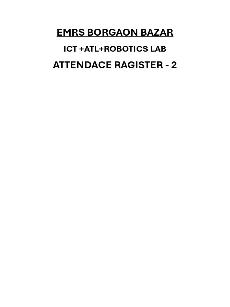Lab Attendance Ragister 2 | PDF
