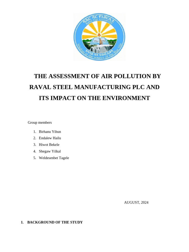 Air Pollution Impact at Raval Steel Factory | PDF | Environmental Law ...