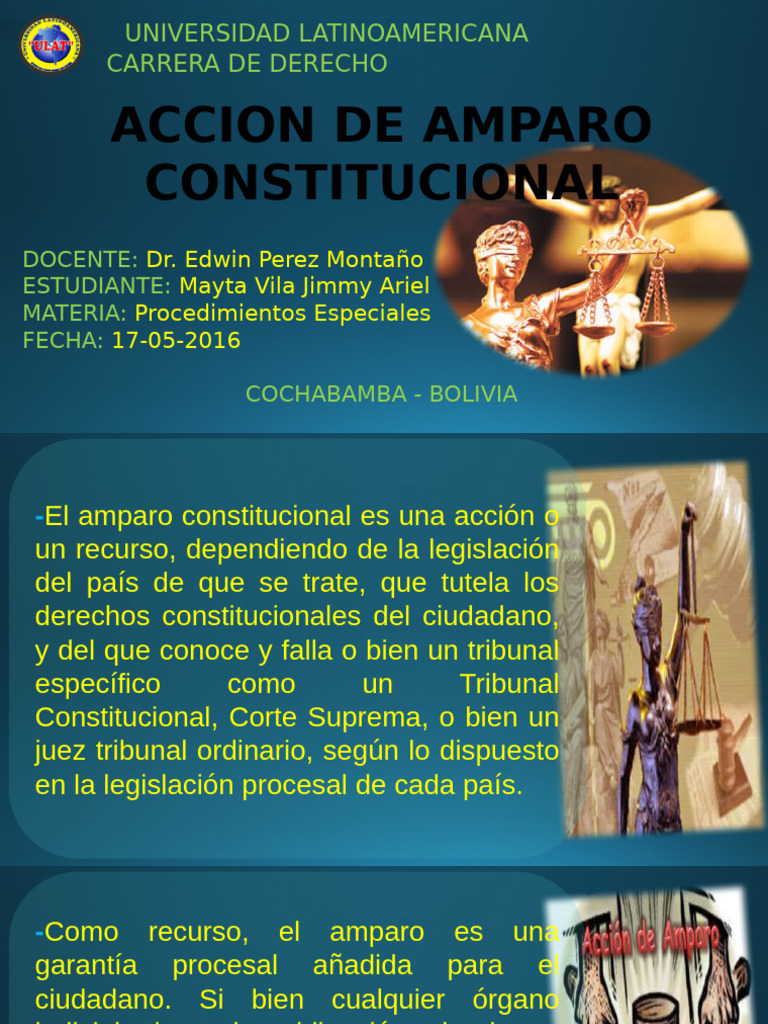 Accion de Amparo Constitucional | PDF | Derecho Constitucional | Ley común