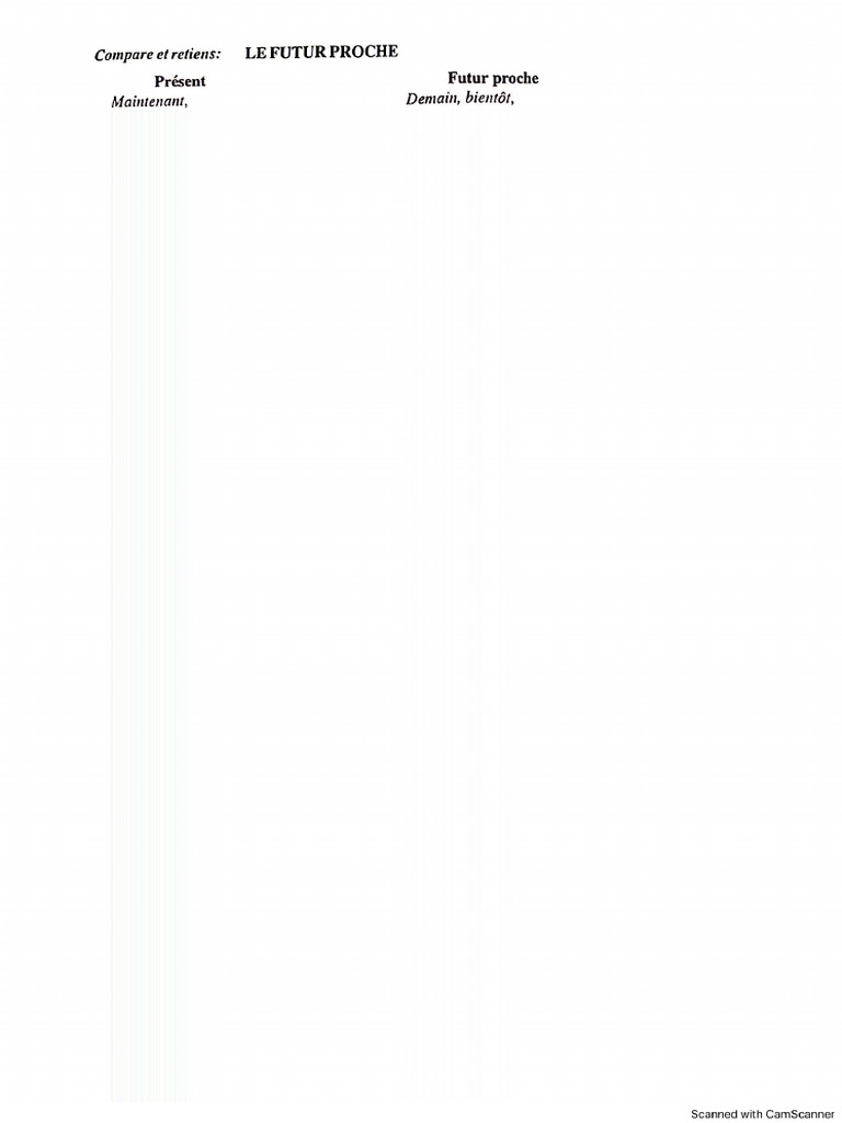 Le Futur Proche Et Le Futur Simple | PDF