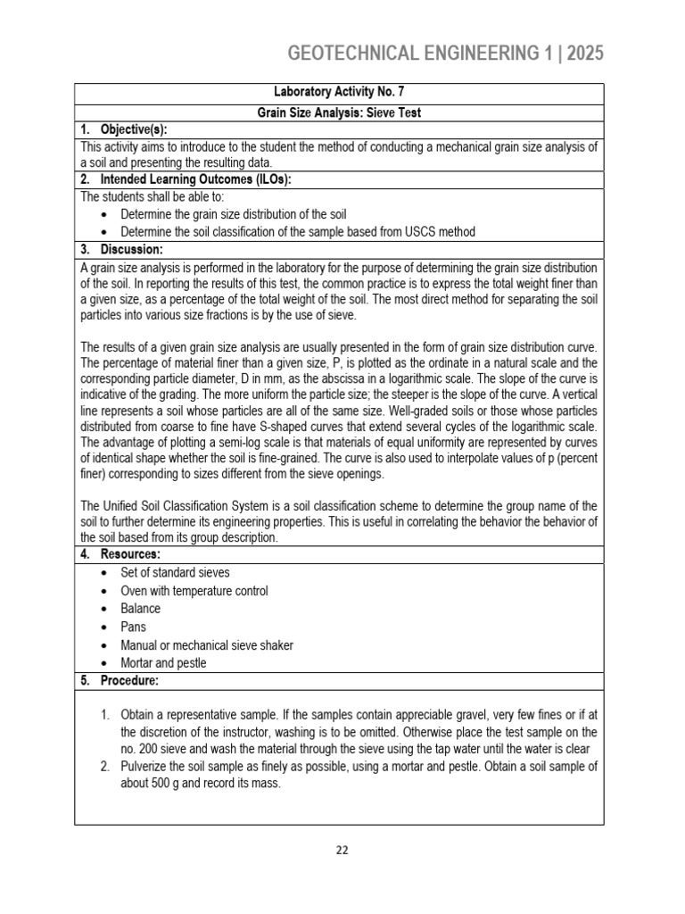 Grain Size Analysis in Geotechnical Engineering | PDF | Particle Size ...
