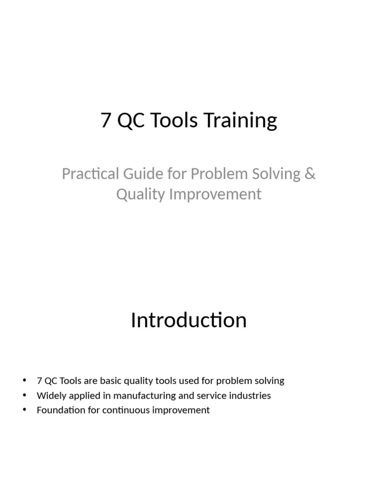 7 QC Tools Training Overview | PDF