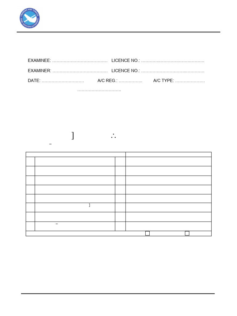 TF-PEL-002 GeneralL Skills Test For PPL (A) | PDF | Instrument Flight ...