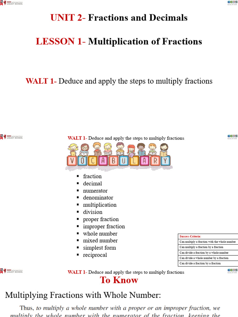 Multiplying and Dividing Fractions & Decimals | PDF | Mathematical ...