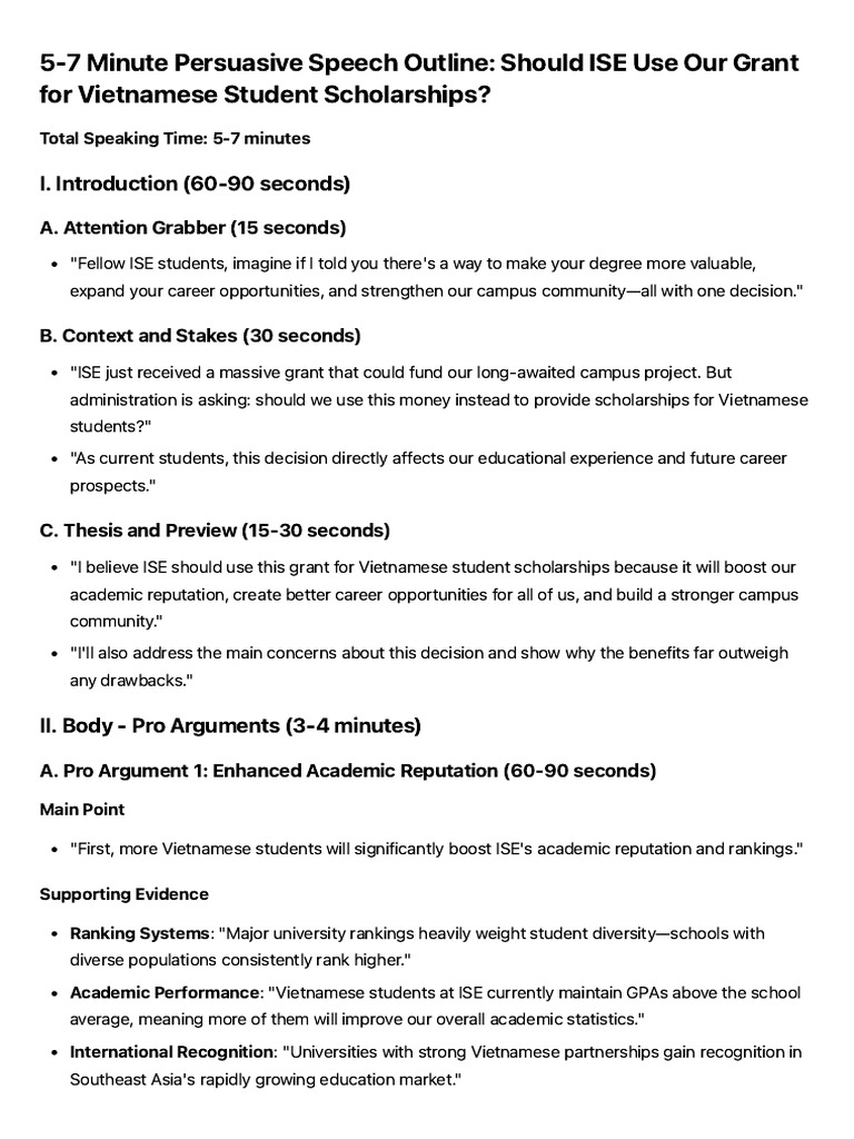 Scholarship Claim Policy Outline For Vietnamese Students | PDF ...