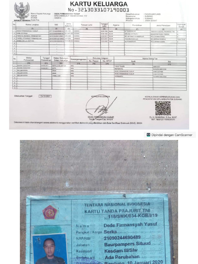 Persyaratan Sip Rusun Serma Dede Firmansyah Yusup | PDF