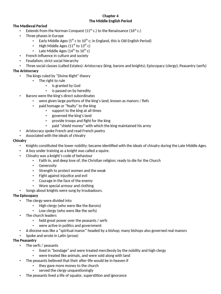 Middle English Period Overview | PDF | Divine Comedy | Inferno (Dante)
