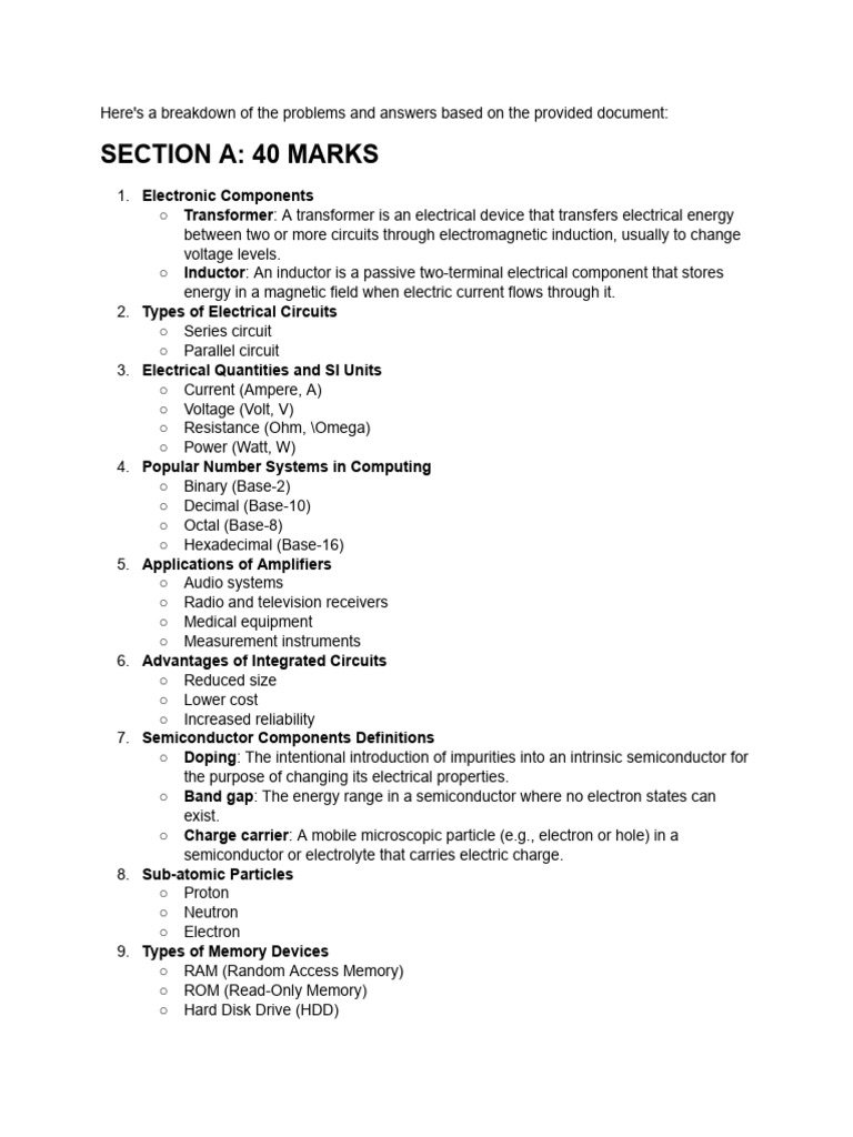 Answers and Problems To Be Shown Clearly Without U.. | PDF | Computer ...