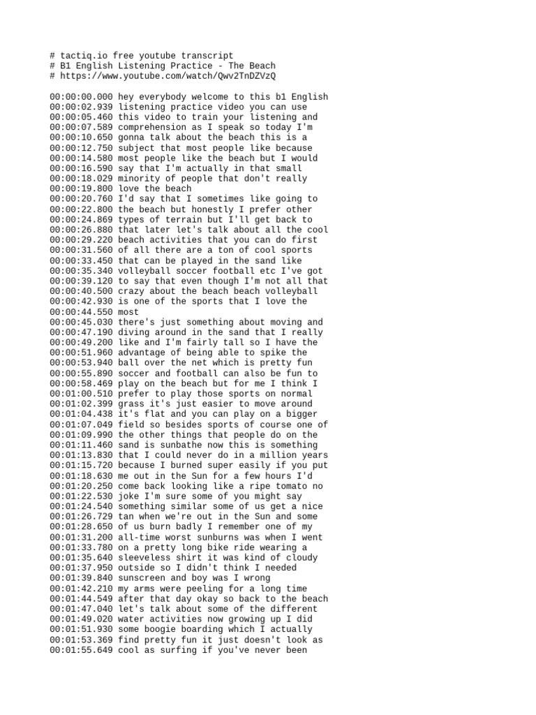 Tactiq Free Transcript Qwv2TnDZVzQ | PDF | Volleyball