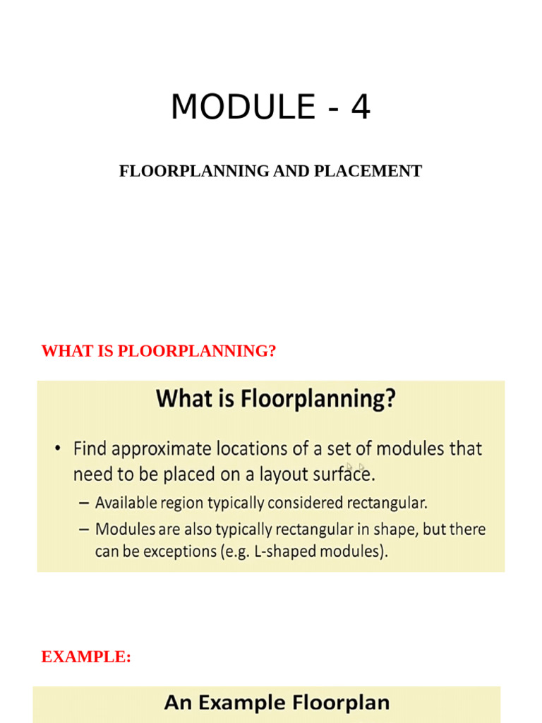 Asic Module4 Floorplanning&Placement | PDF | Electronic Design ...