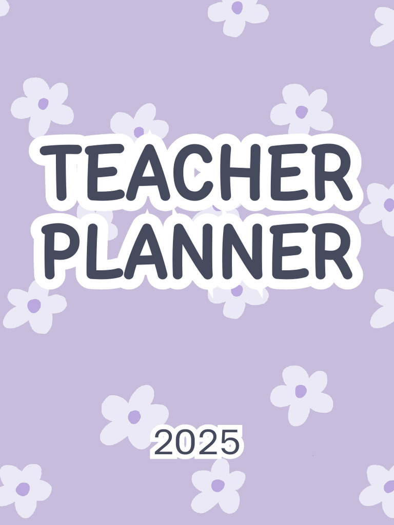 Teacher Planner For 2025 in Pastel Pink and Yellow Simple Style | PDF