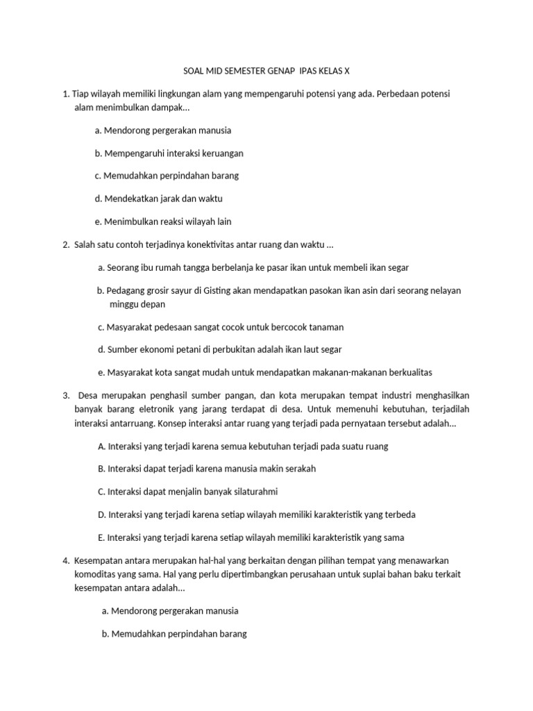 Soal Mid Semester Ipas GNP 2025 | PDF