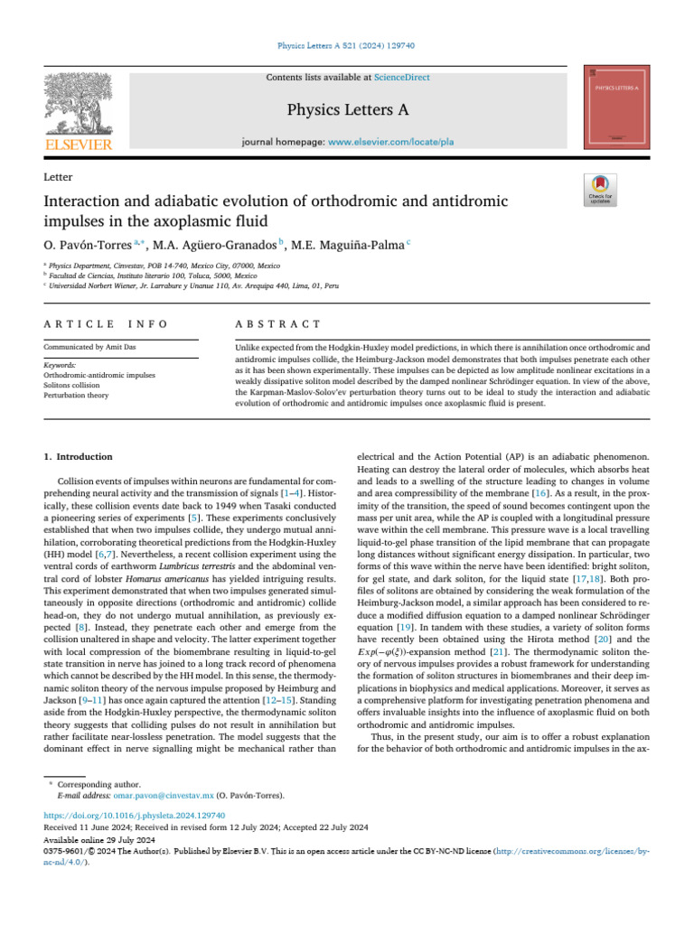 Orthodromic and Antidromic Impulses | PDF | Soliton | Waves