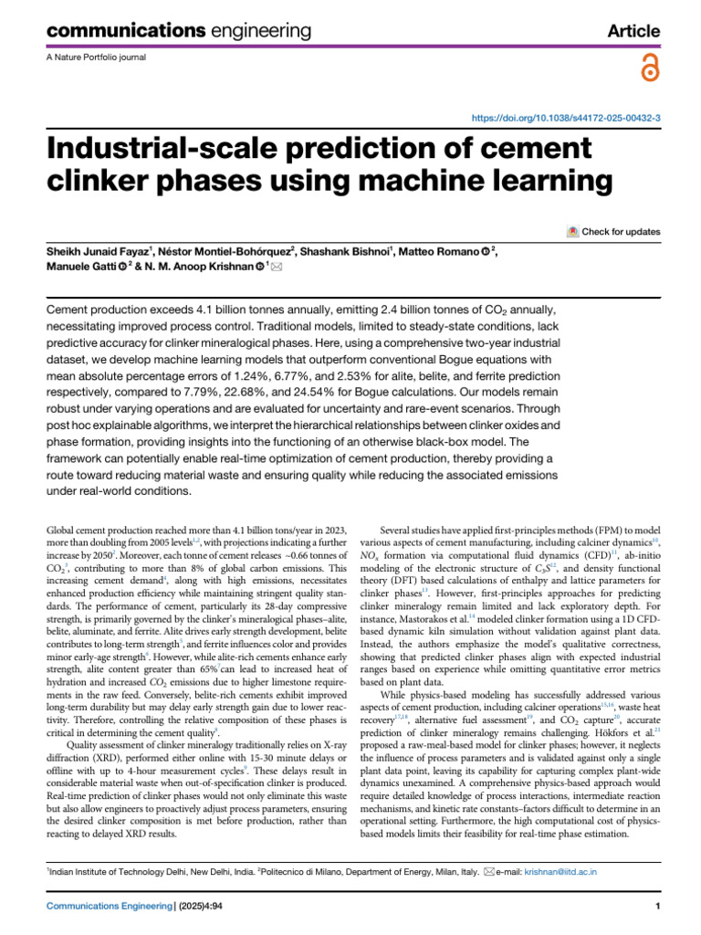 Machine Learning for Cement Clinker Prediction | PDF | Cement ...