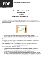 Speech Writing Class11 Notes | PDF