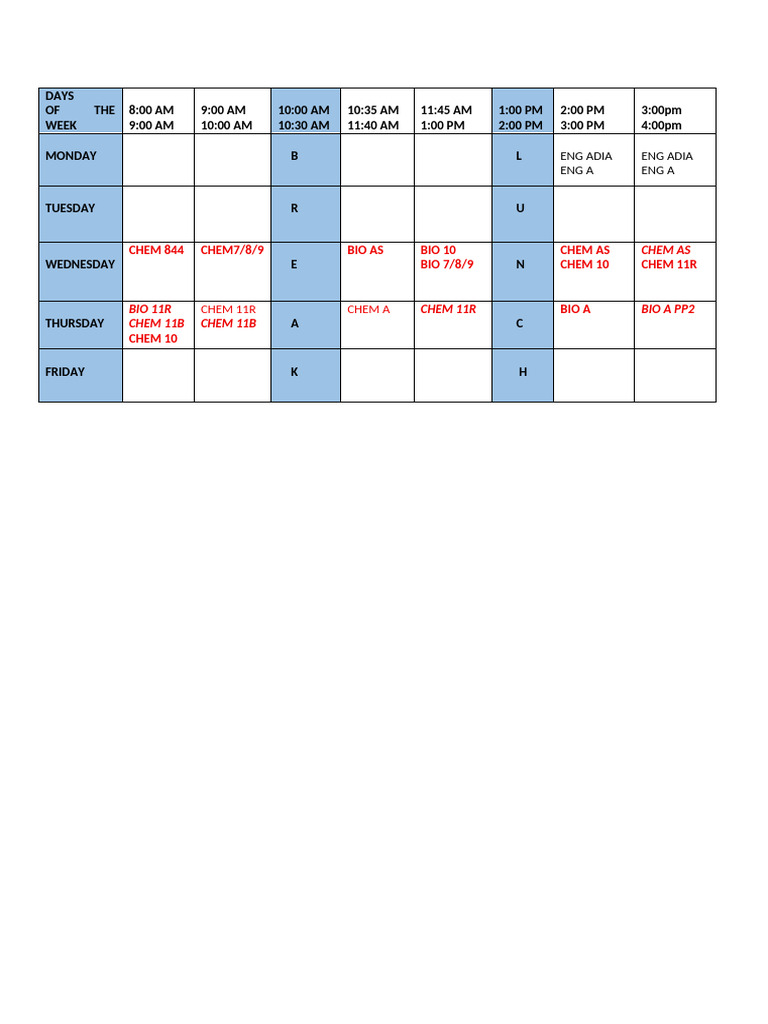 Timetable Mascit | PDF