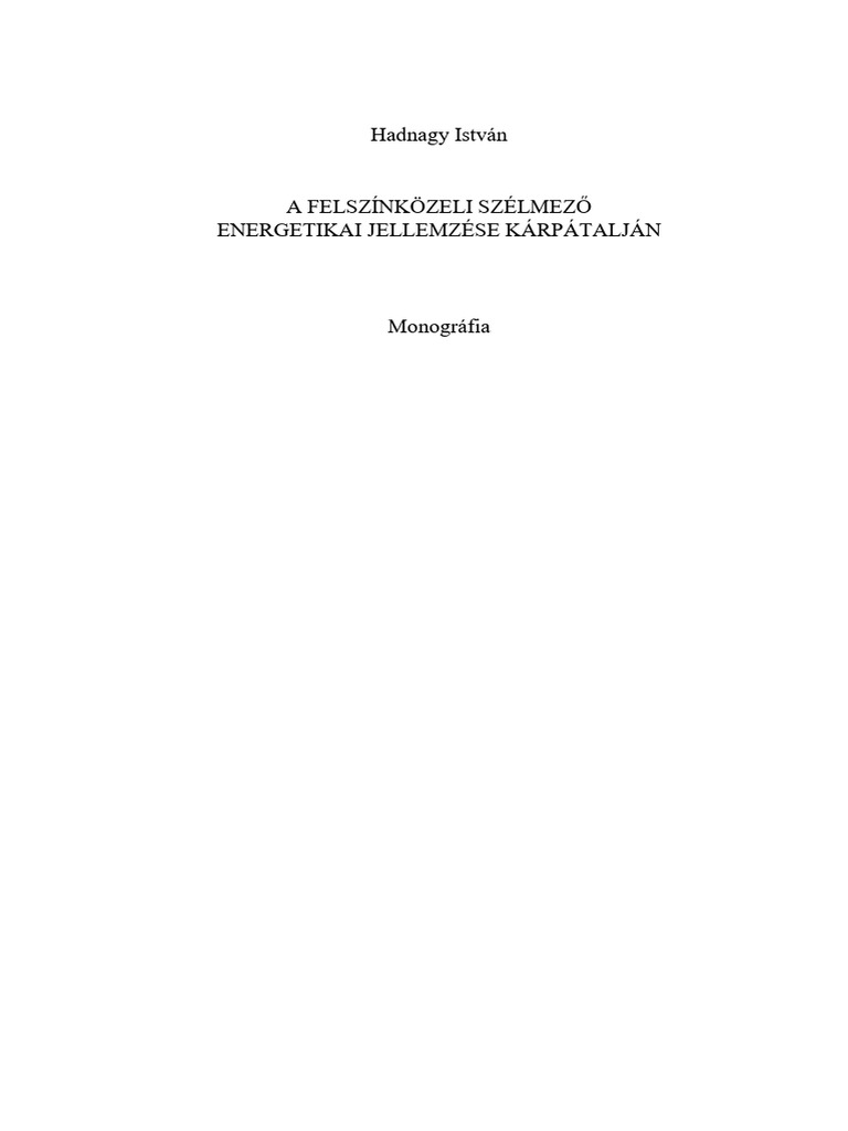 Hadnagy I Hu Monografia | PDF