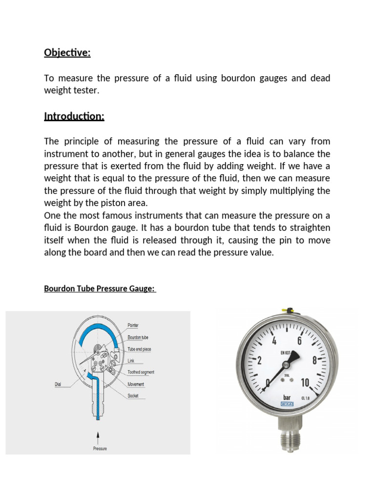 EXP2 - Report | PDF | Pressure Measurement | Pressure