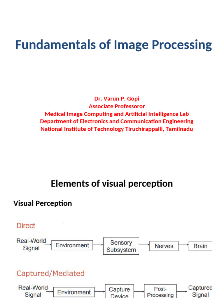 Fundamentals of DIP JULY 2025 | PDF | Retina | Visual Perception