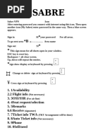 Sabre Commands | PDF | Civil Aviation | Airlines