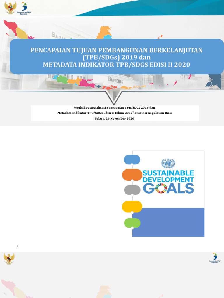 20201124 Pencapaian SDGs Dan Metadata SDGs Edisi II | PDF