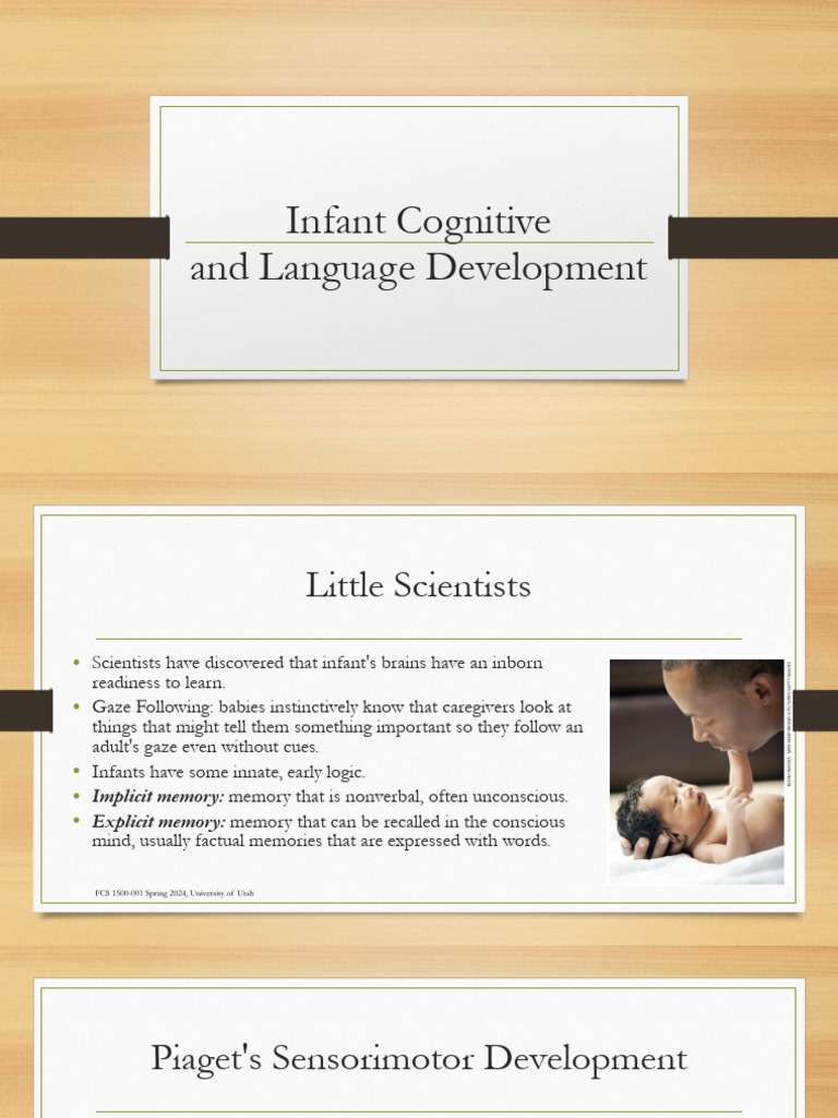 The First Two Years-Cognitive & Language Development (Lecture #5) | PDF ...