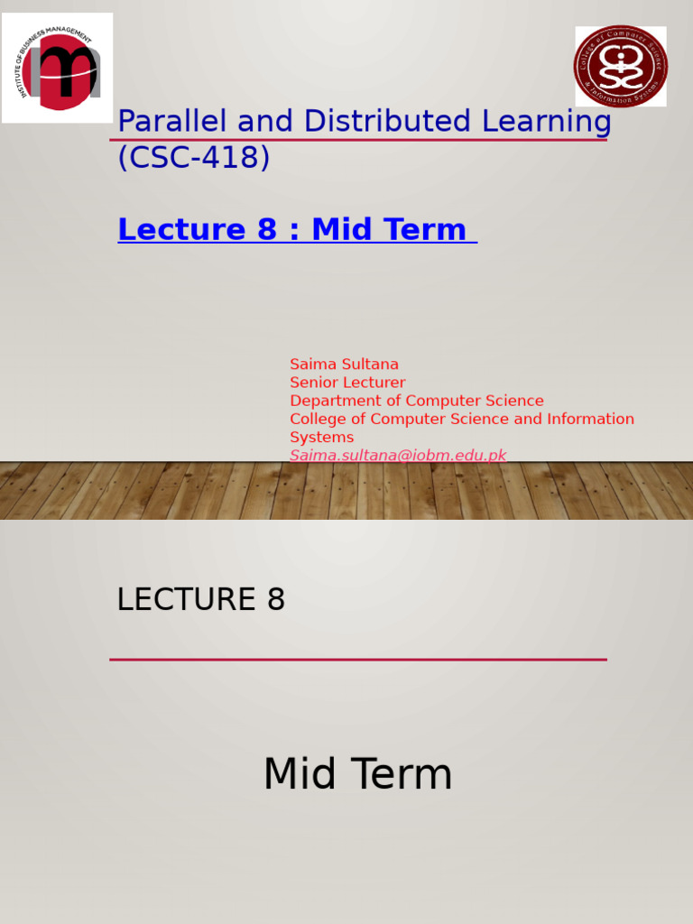 PDC Lecture 8 | PDF
