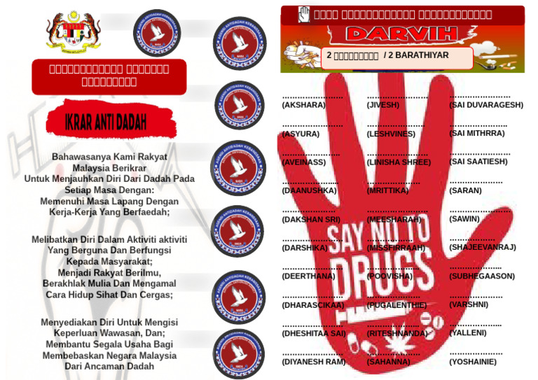 Ikrar Anti Dadah 2auvaiyar 2025 | PDF