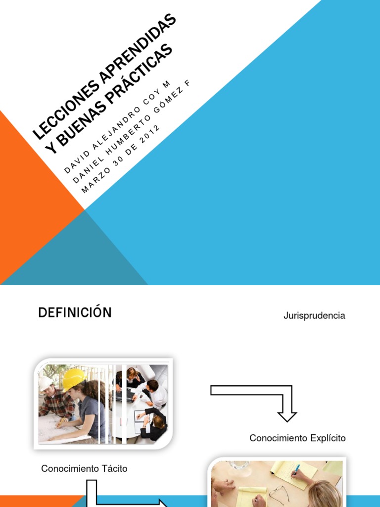 Lecciones Aprendidas - Presentación | PDF | Conocimiento | Presupuesto