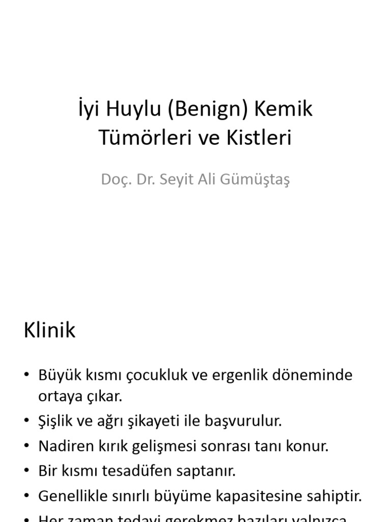 Iyi Huylu Kemik Tumorleri | PDF