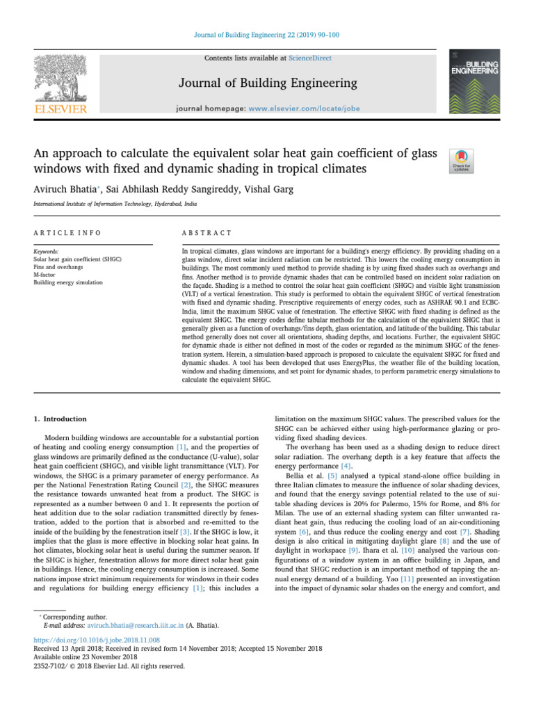 Calculate Solar Heat Gain Coefficient | PDF | Building | Glass Applications