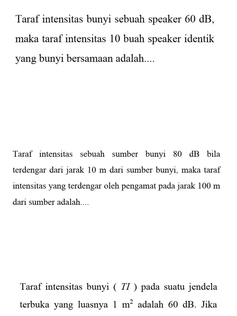 Intensitas Bunyi dan Frekuensi Peluit Kereta | PDF