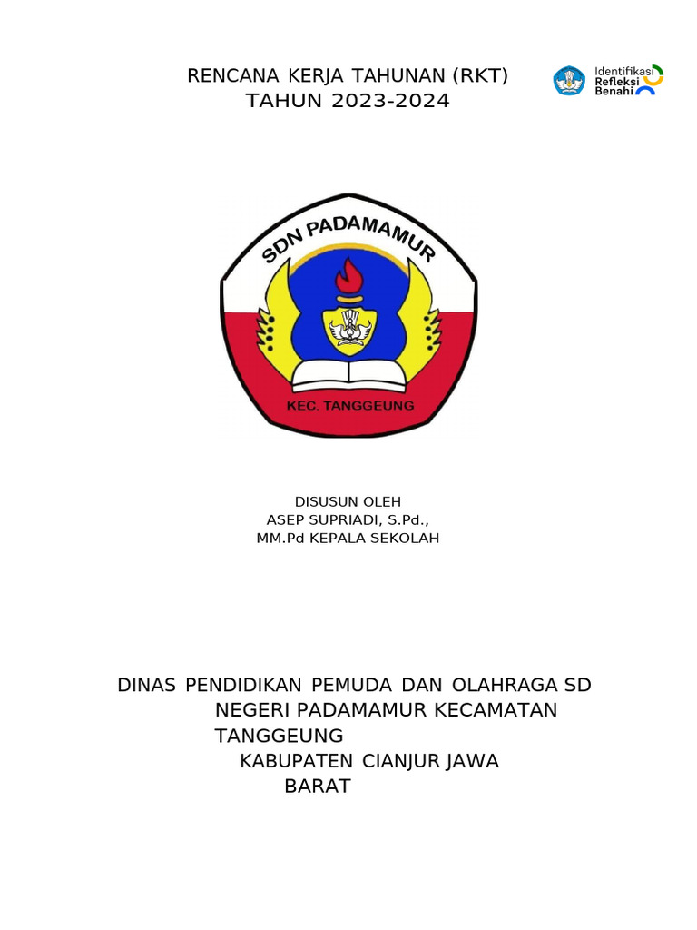 RKT SD Negeri Padamamur 2023-2024 | PDF
