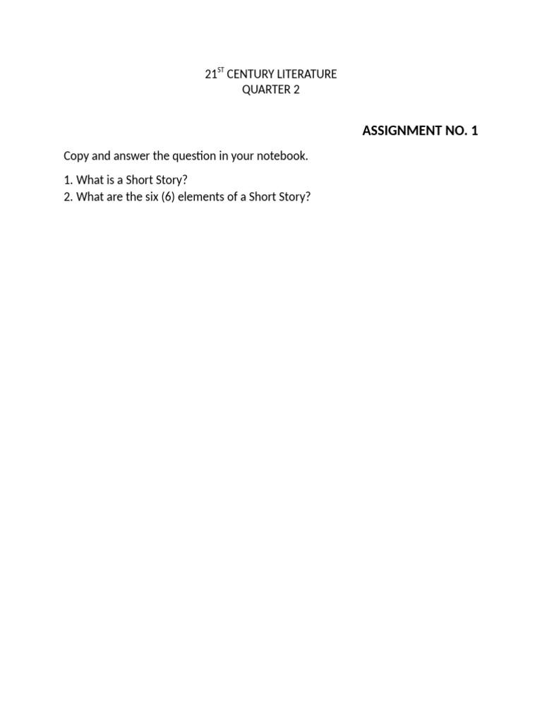 Understanding Short Stories: Key Elements | PDF