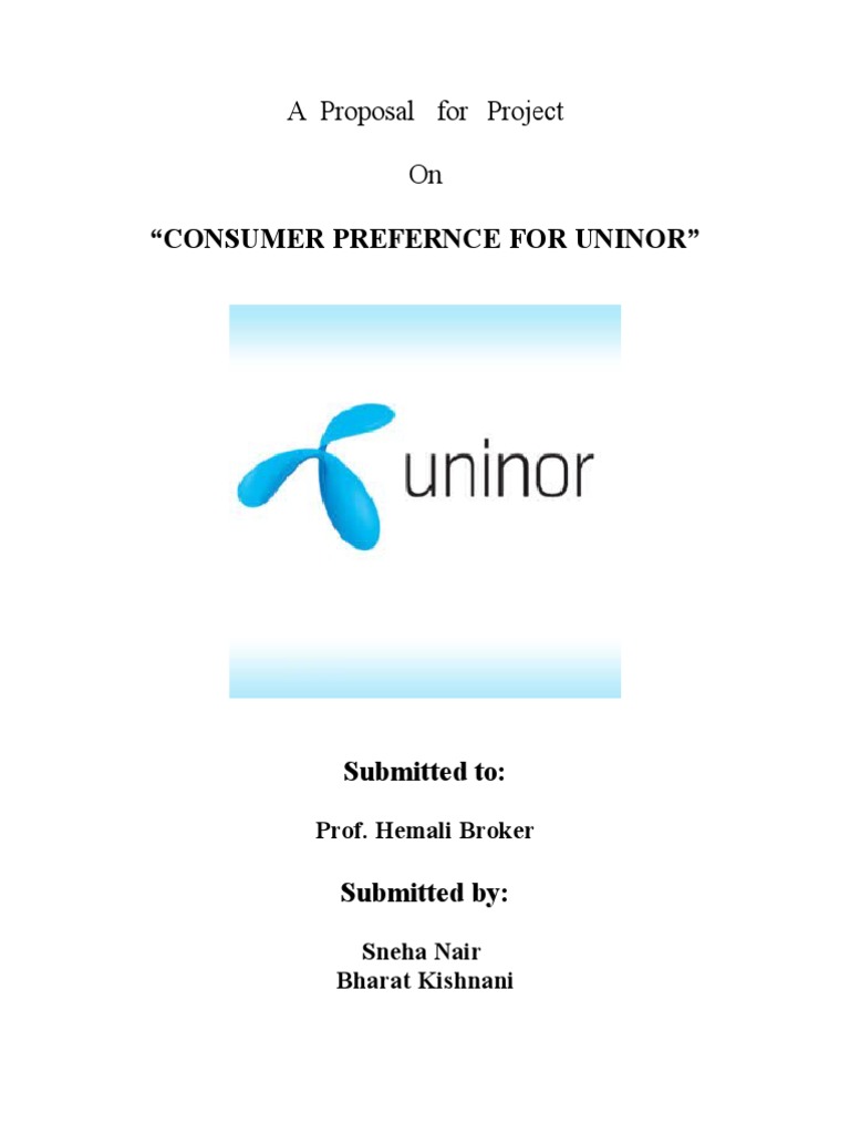 Uninor Consumer Preference Analysis | PDF