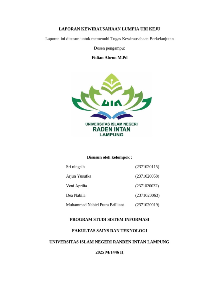 LAPORAN KWU (1) Fiks | PDF