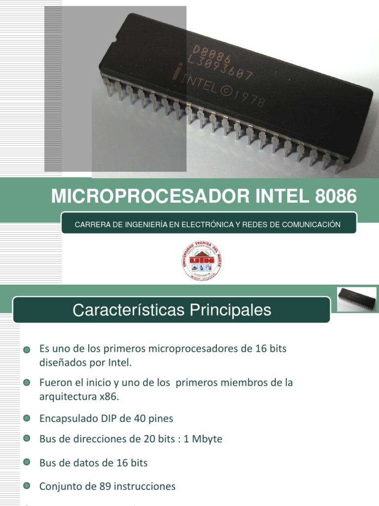 Microprocesador Intel 8086 | Memoria del ordenador | Microprocesador