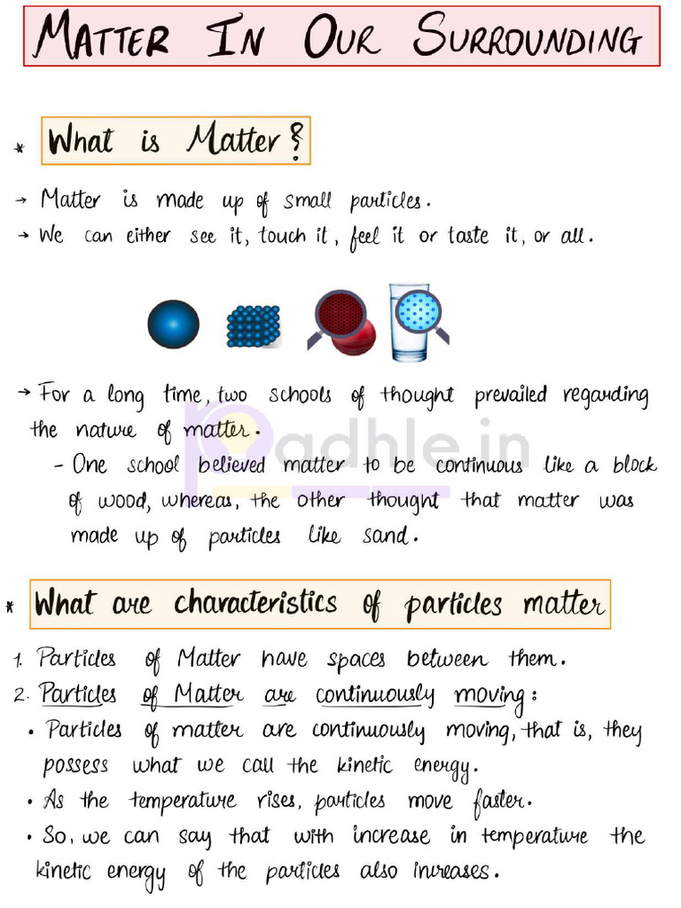 Ch-1 (Matter Around Us) | PDF