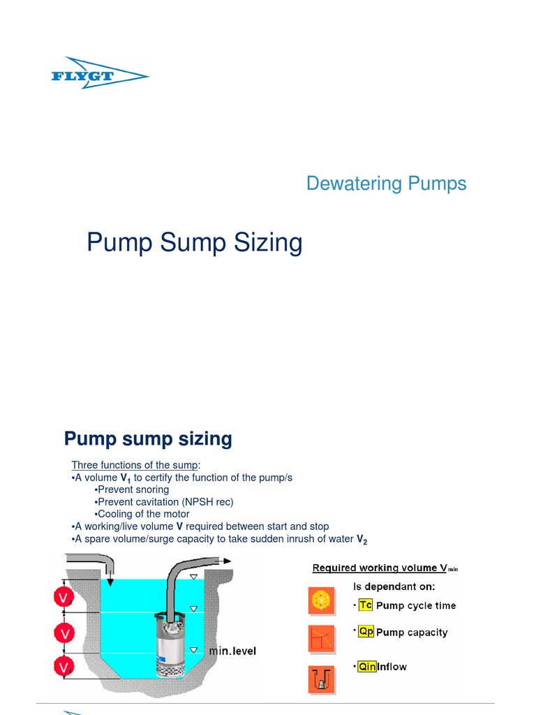 Sump Sizing | PDF