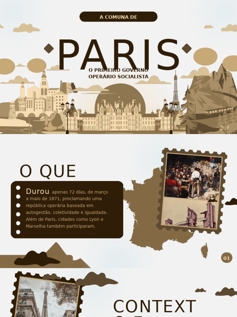 Blue and Yellow Illustrated France Country Introduction Presentation ...