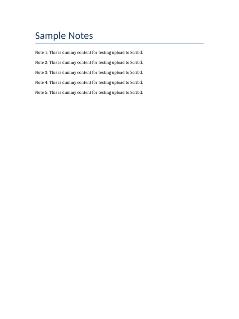 Dummy Content for Scribd Uploads | PDF