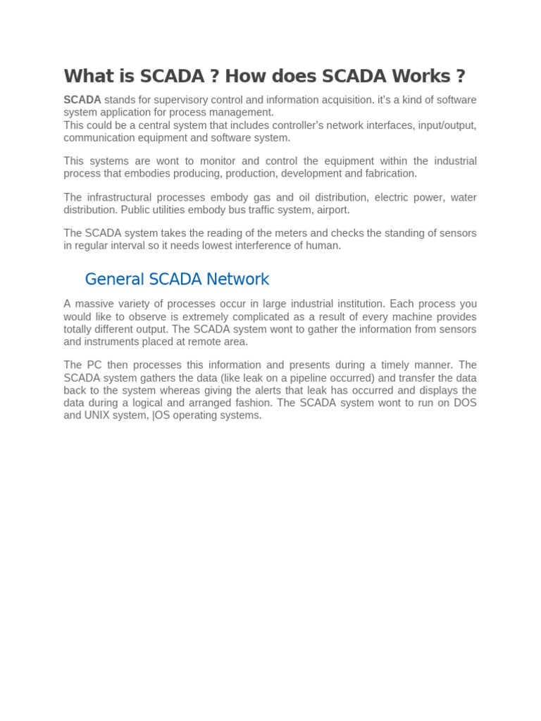 What is Scada | PDF | Scada | Computing