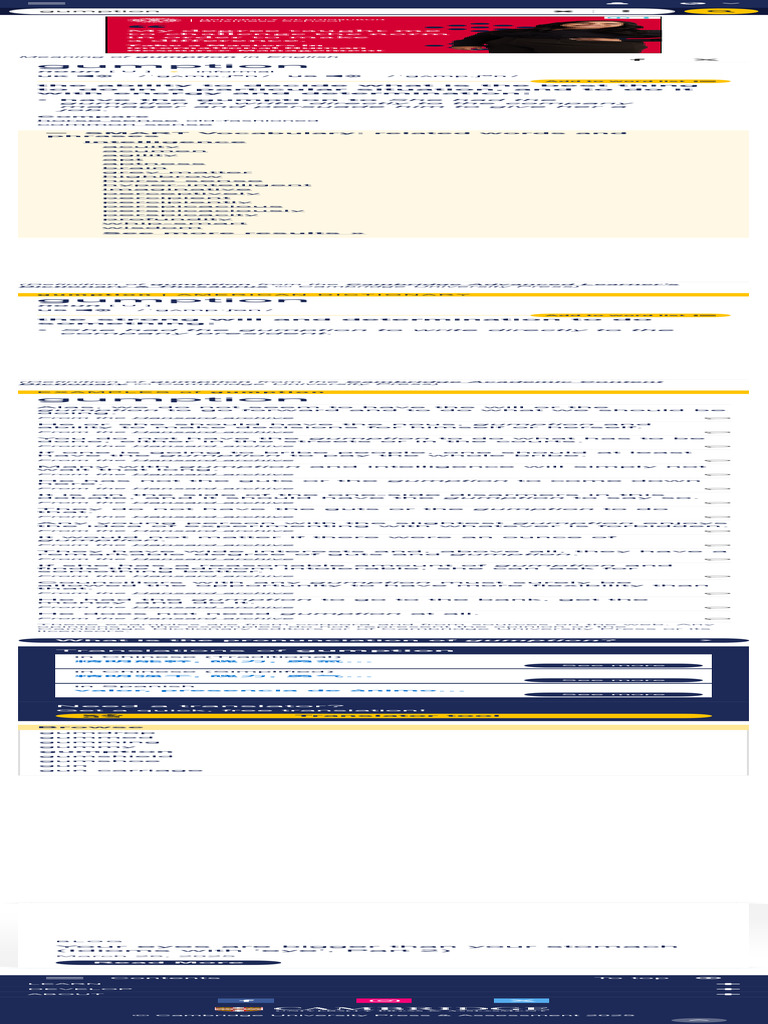 GUMPTION English Meaning - Cambridge Dictionary | PDF | Human ...