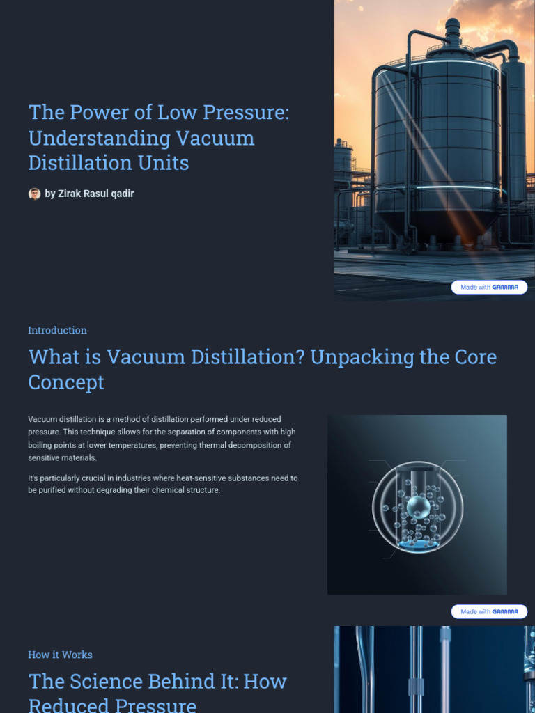 The Power of Low Pressure Understanding Vacuum Distillation Units | PDF ...
